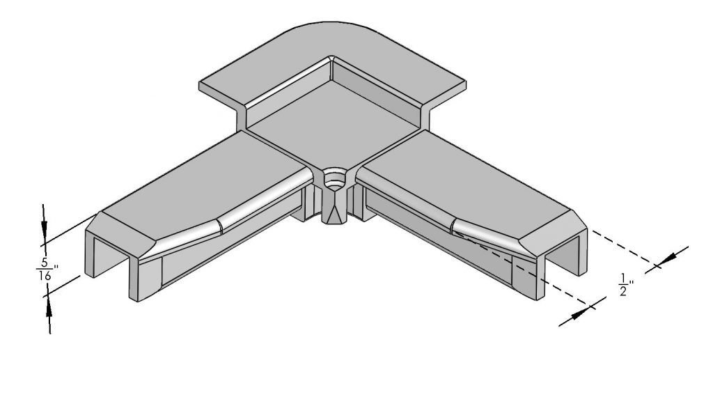 Poly Corner for S-130 Bar - Screenco
